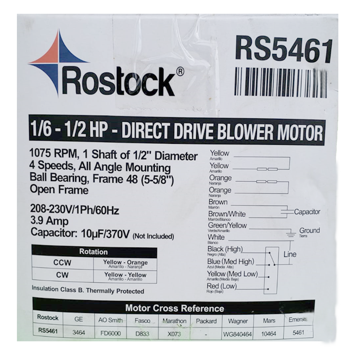 Rostock Direct Drive Blower Motors (RS5461) | Total Cool Solutions